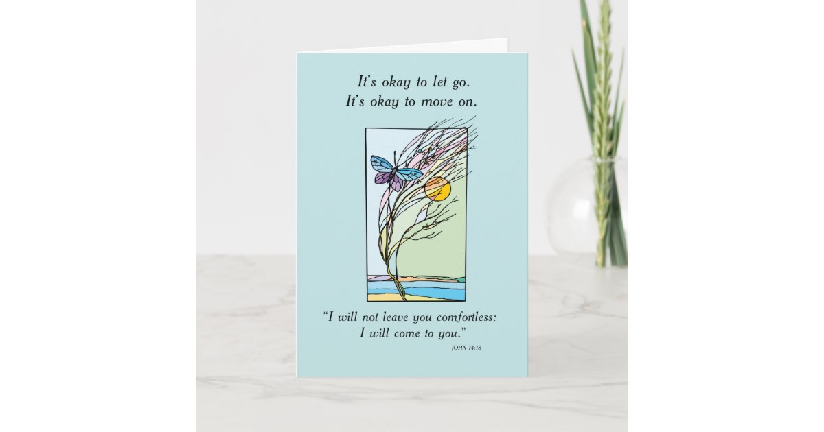 Christian Saying Goodbye End of Life Religious Card | Zazzle