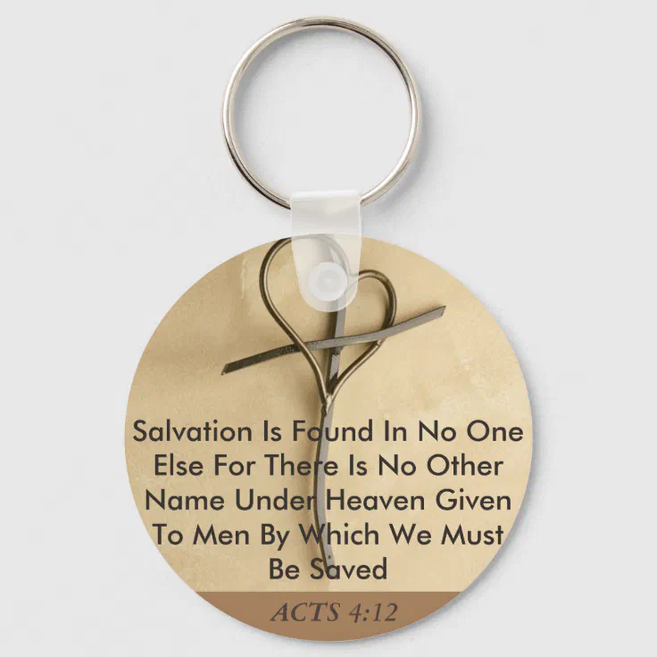 CHRISTIAN SCRIPTURE BIBLE VERSE 1 SIDED KEYCHAIN | Zazzle