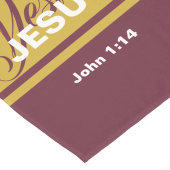 Christian Scripture JESUS REASON SEASON Christmas Short Table Runner ...
