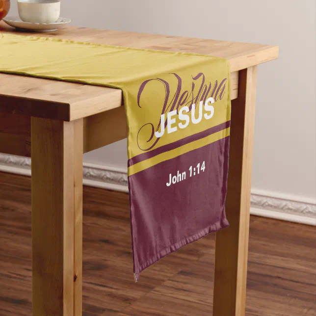 Christian Scripture JESUS REASON SEASON Christmas Short Table Runner ...
