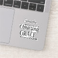Christian Song Typography Quote Amazing Grace Name Sticker | Zazzle