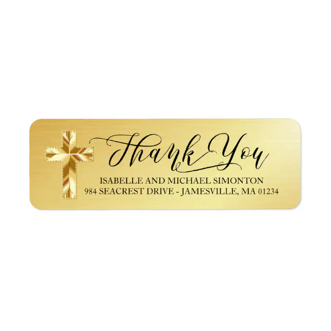 Christian Thank You Return Address Labels | Zazzle