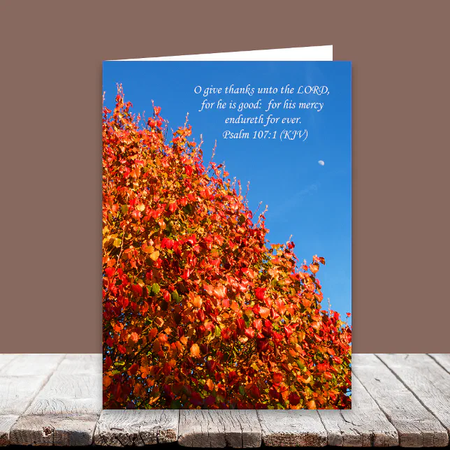 Christian Thanksgiving Card -- Autumn | Zazzle