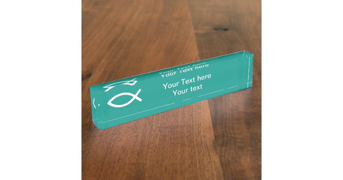 Christian Theme Religious Desk Name Plate | Zazzle