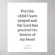 Christian wall art, 1 Samuel 1:27, bible verse Poster | Zazzle