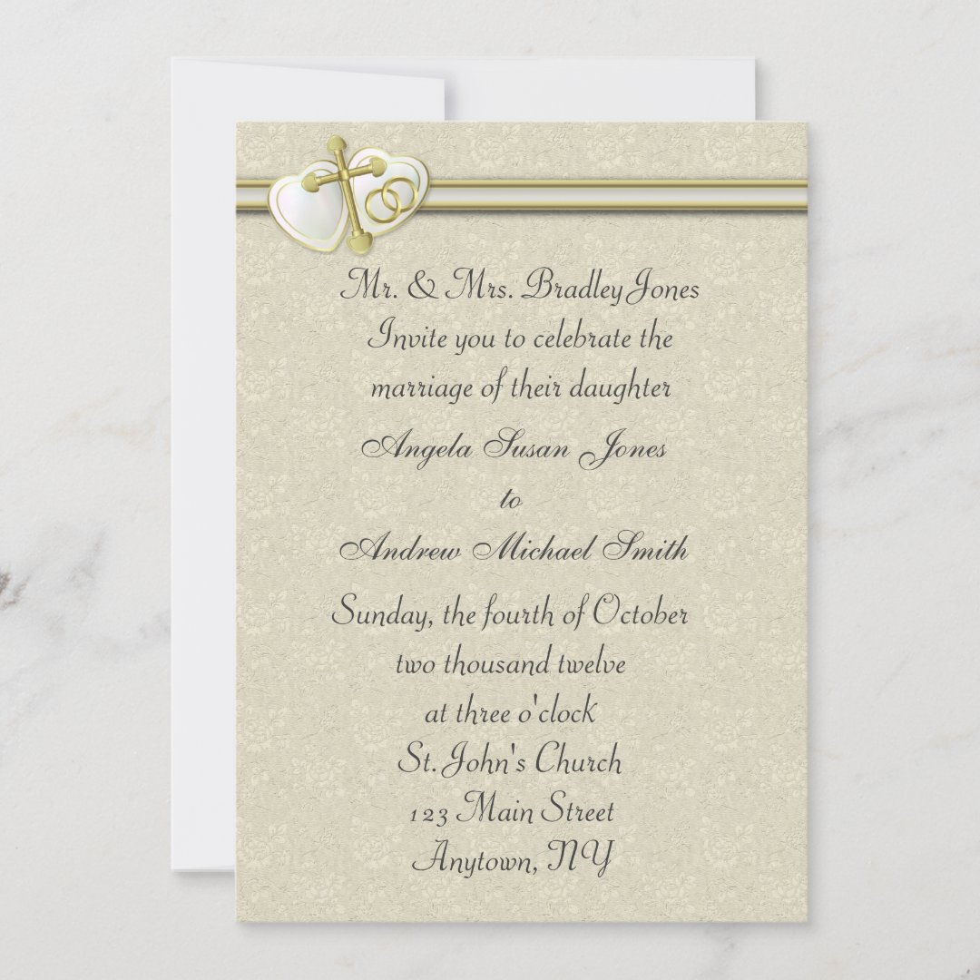 Christian Wedding Invitation | Zazzle