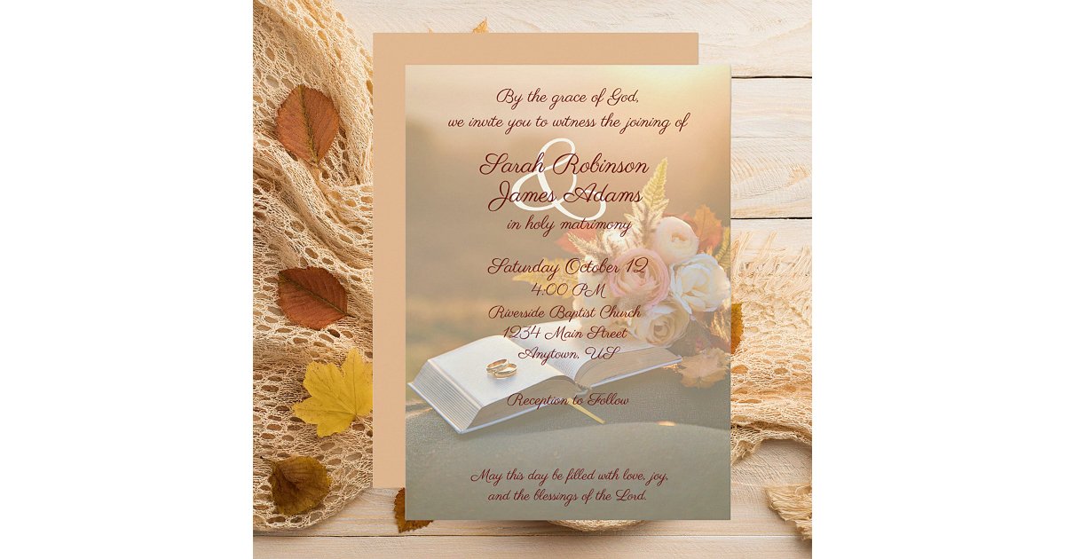Christian Wedding invitation | Zazzle