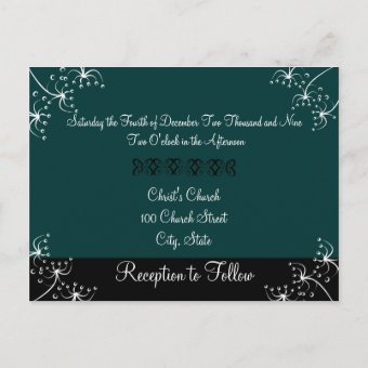 Christian Wedding Invitation Deep Teal | Zazzle