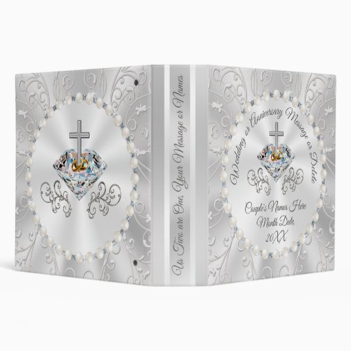 Christian Wedding Photo Album or Anniversary Album 3 Ring Binder | Zazzle