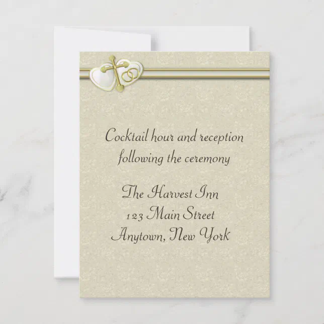 Christian Wedding Reception Card | Zazzle