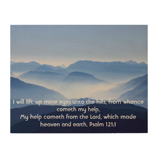 Christian Wood Wall Art - Psalm 121:1-2 | Zazzle.com