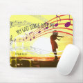 Christian Zeph 3:17 MY GOD SINGS OVER ME Yellow Mouse Pad | Zazzle