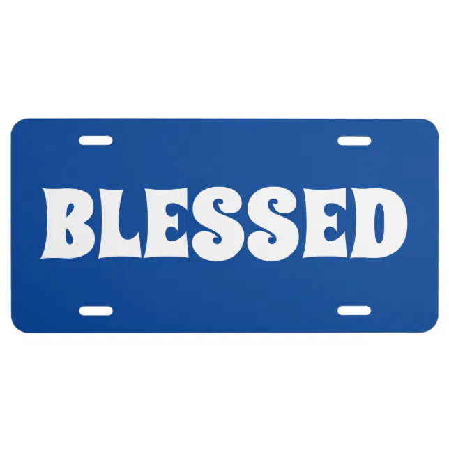 Christianity Blessed Template License Plate | Zazzle