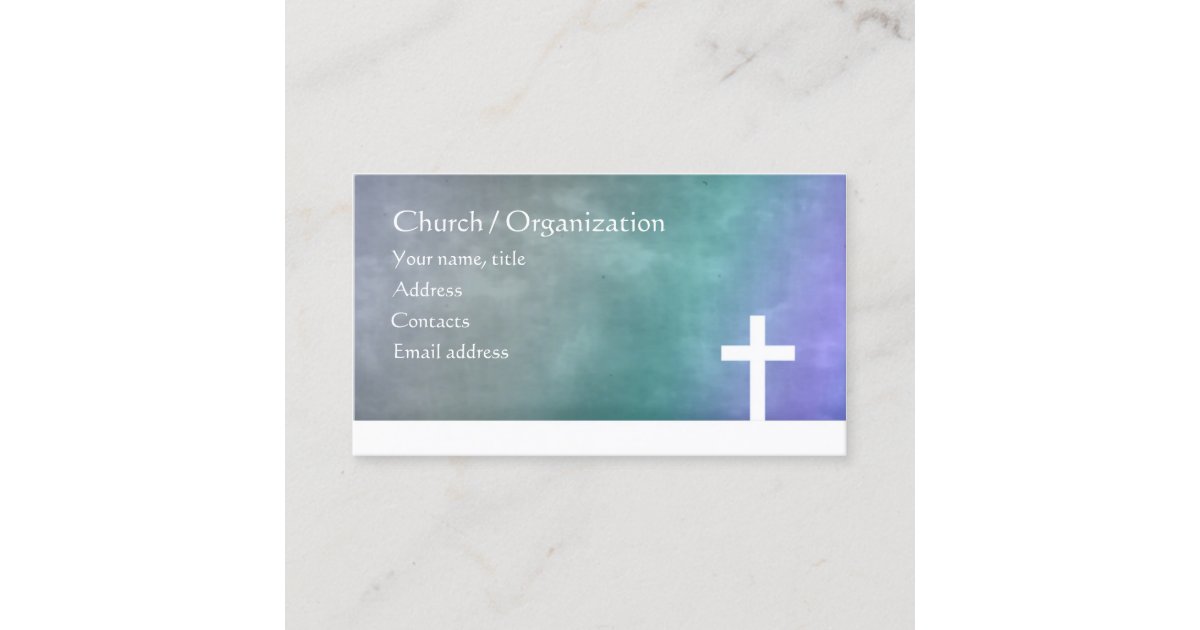 Christianity - Religious Blue Gradient Cross Card | Zazzle