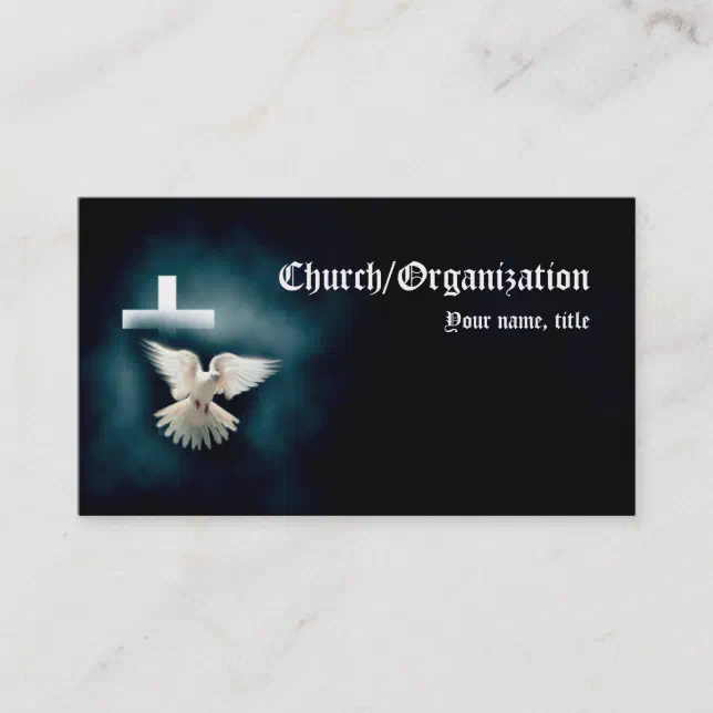 Christianity-Religious Dove & Cross Business Card | Zazzle