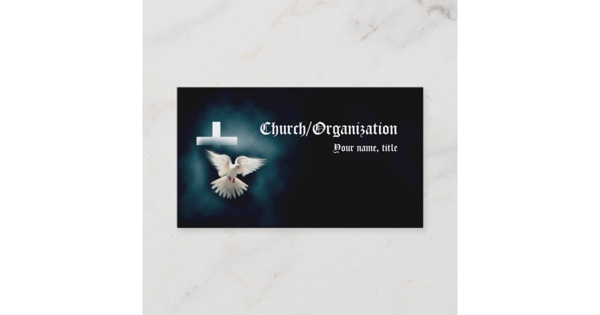 Christianity-Religious Dove & Cross Business Card | Zazzle