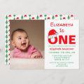 Christmas 1st Birthday Invitation | Zazzle
