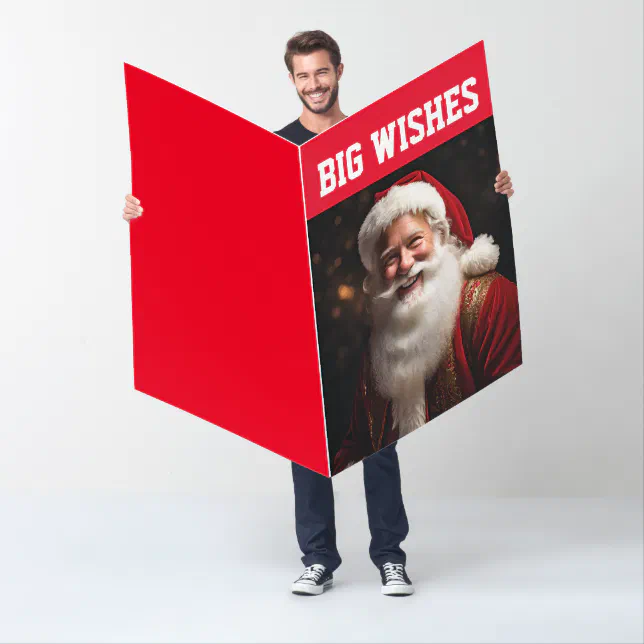 CHRISTMAS 2024 SANTA HUGE BIGGEST GREETING CARD Zazzle christmas-2024-santa-huge-biggest-greeting-card-zazzle