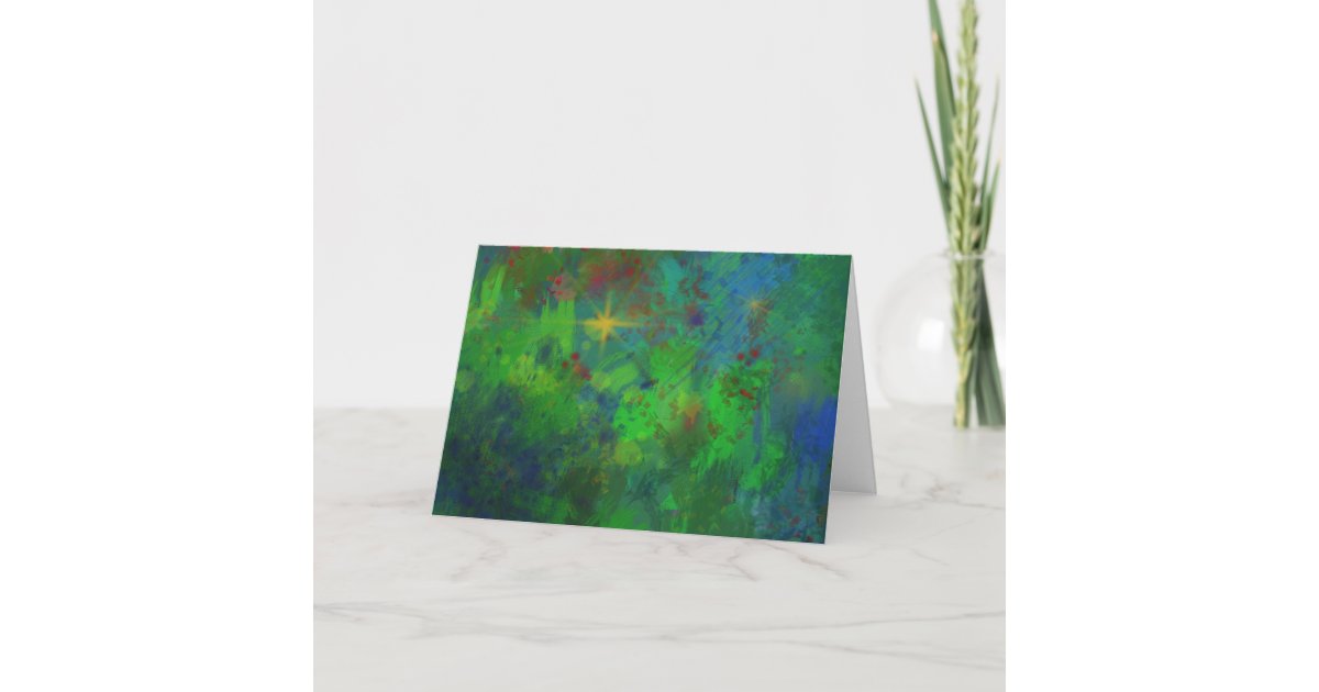 CHRISTMAS ABSTRACT HOLIDAY CARD | Zazzle