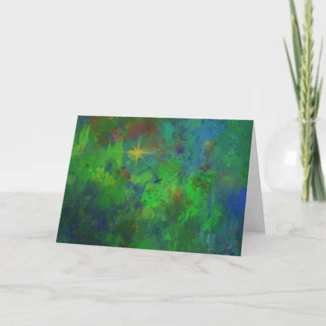 CHRISTMAS ABSTRACT HOLIDAY CARD | Zazzle