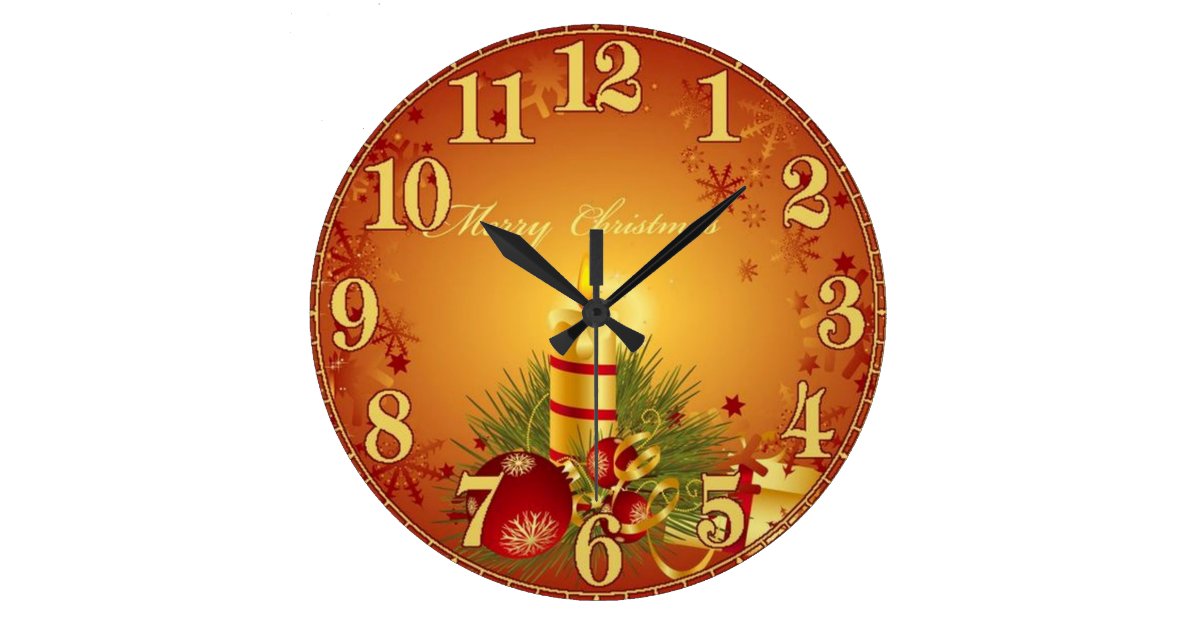 Christmas Acrylic Wall Clock | Zazzle.com