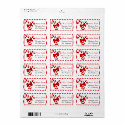 Christmas address labels, Christmas return labels, Label | Zazzle