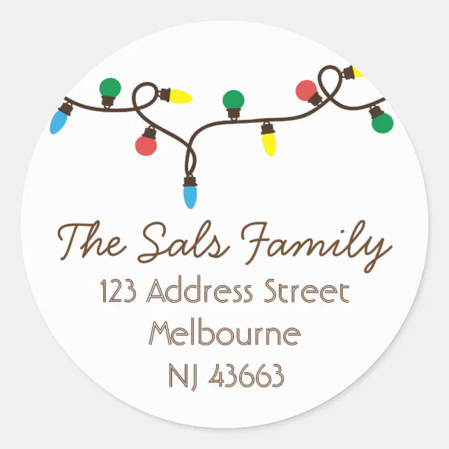 Christmas Address Labels Stickers | Zazzle
