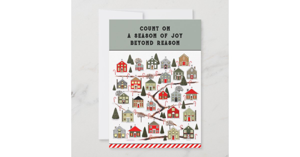 Christmas Advent Calendar Cards | Zazzle