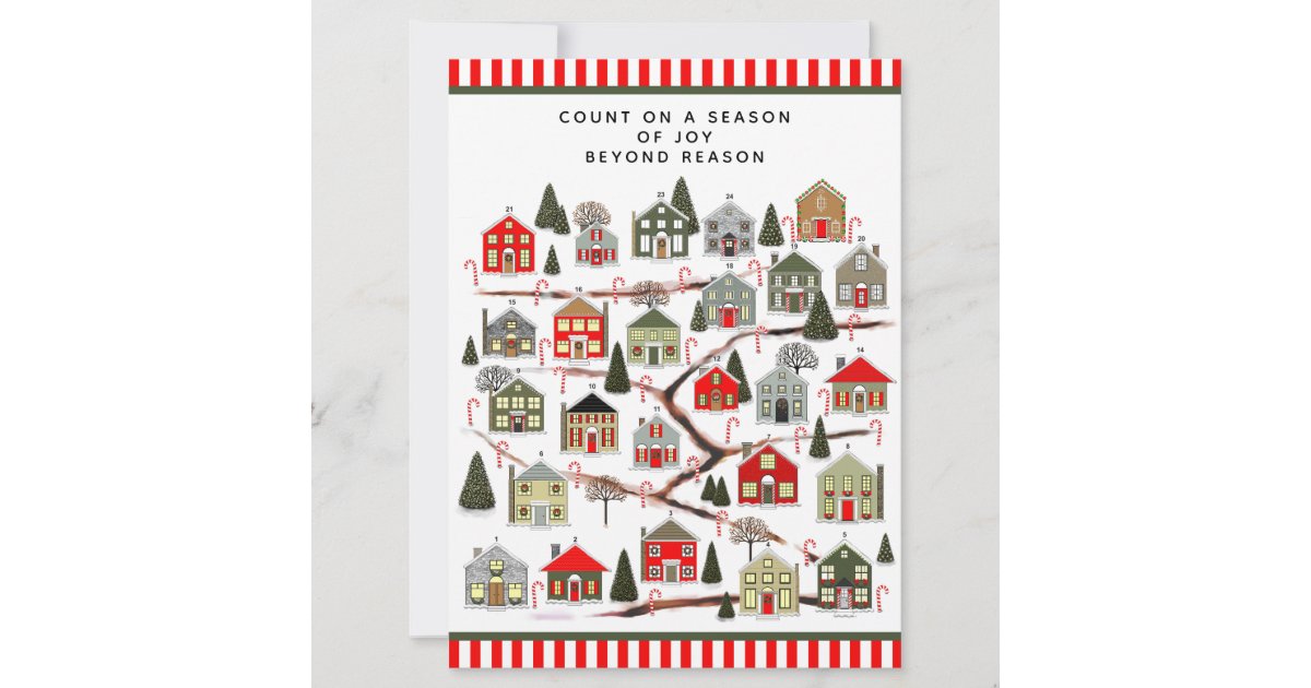 Christmas Advent Calendar Cards | Zazzle