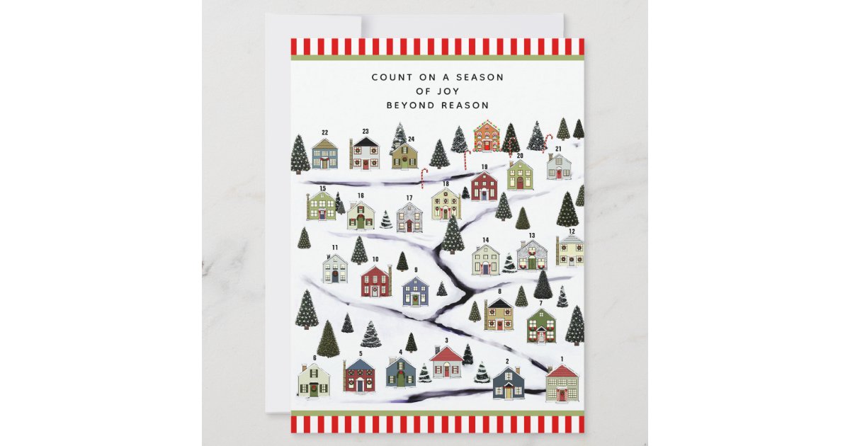 Christmas Advent Calendar Cards | Zazzle