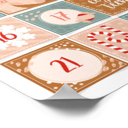 Christmas Advent Calendar Poster | Zazzle