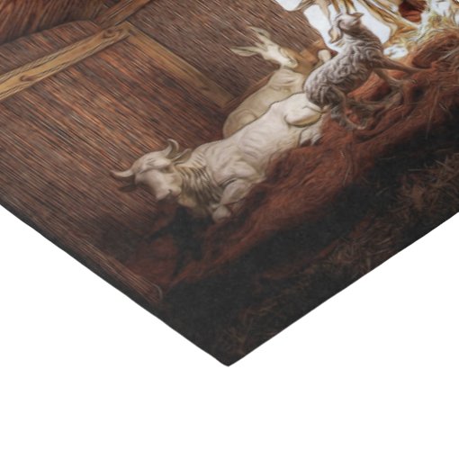 Christmas Advent Jesus Nativity Manger Scene Tissue Paper | Zazzle