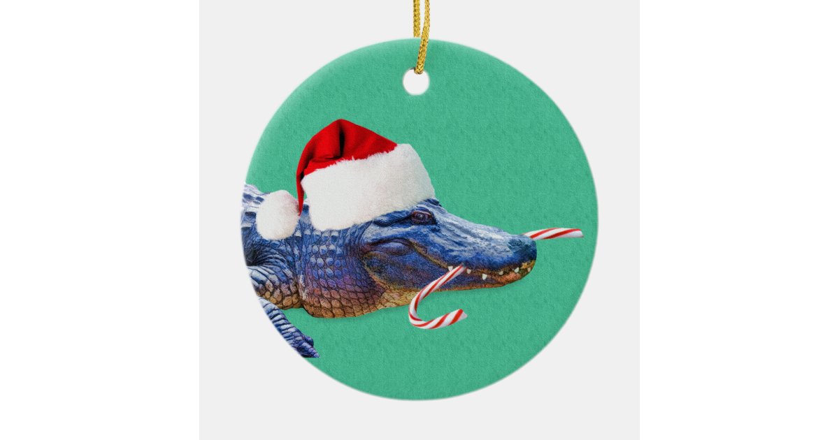Christmas Alligator Ornament | Zazzle