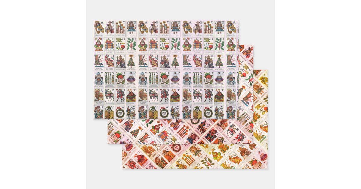 Christmas Alphabet Wrapping Paper Sheets | Zazzle