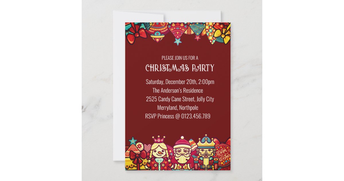Christmas and Get-Together Party Invitation | Zazzle