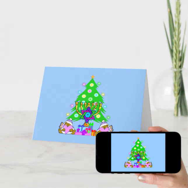 Christmas and Hanukkah Together Holiday Card | Zazzle