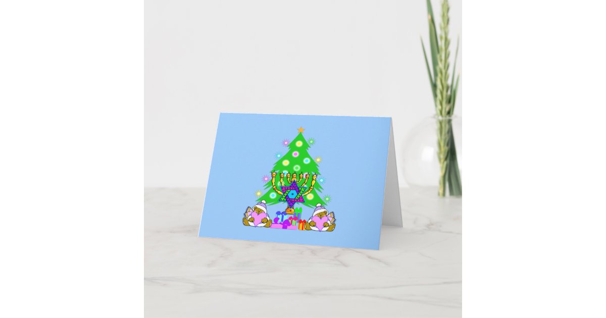 Christmas and Hanukkah Together Holiday Card | Zazzle