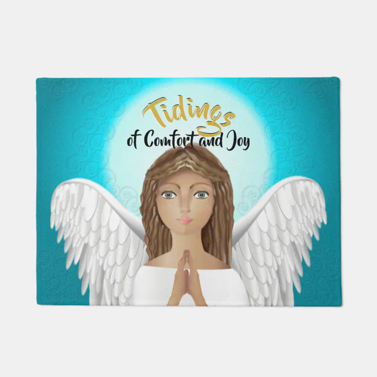 Christmas Angel Holiday Doormat | Zazzle
