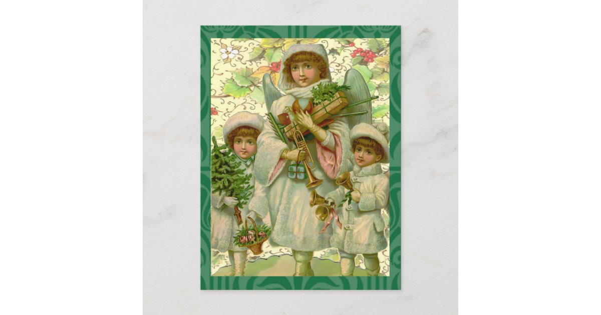 Christmas Angel Holiday Postcard | Zazzle