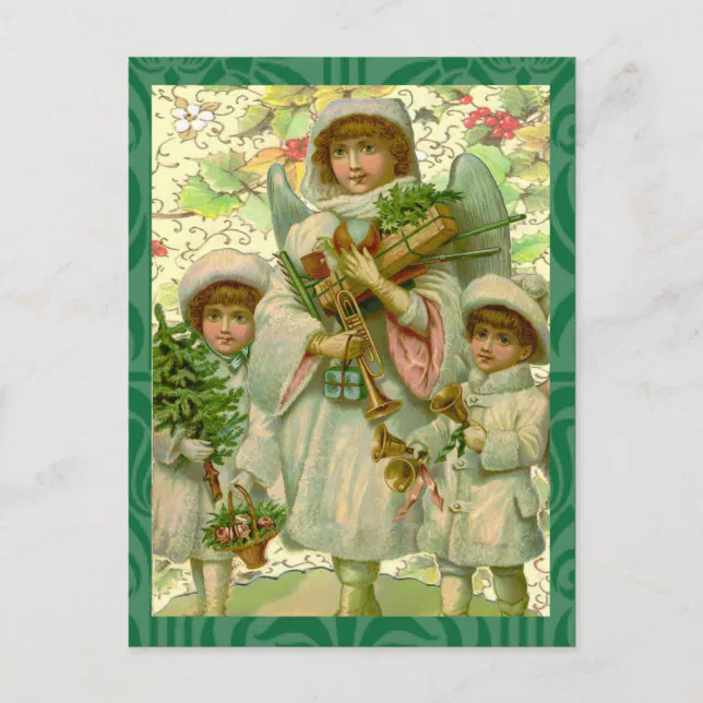 Christmas Angel Holiday Postcard | Zazzle