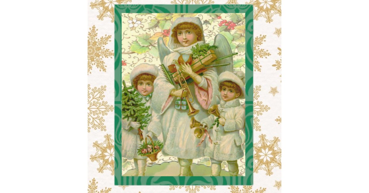 Christmas Angel Holiday Postcard | Zazzle