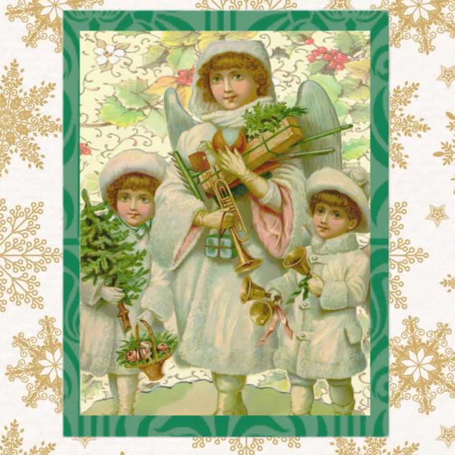 Christmas Angel Holiday Postcard | Zazzle