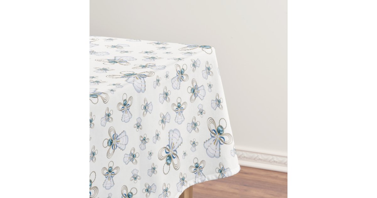 Christmas Angel of Faith Random Pattern Collage Tablecloth | Zazzle