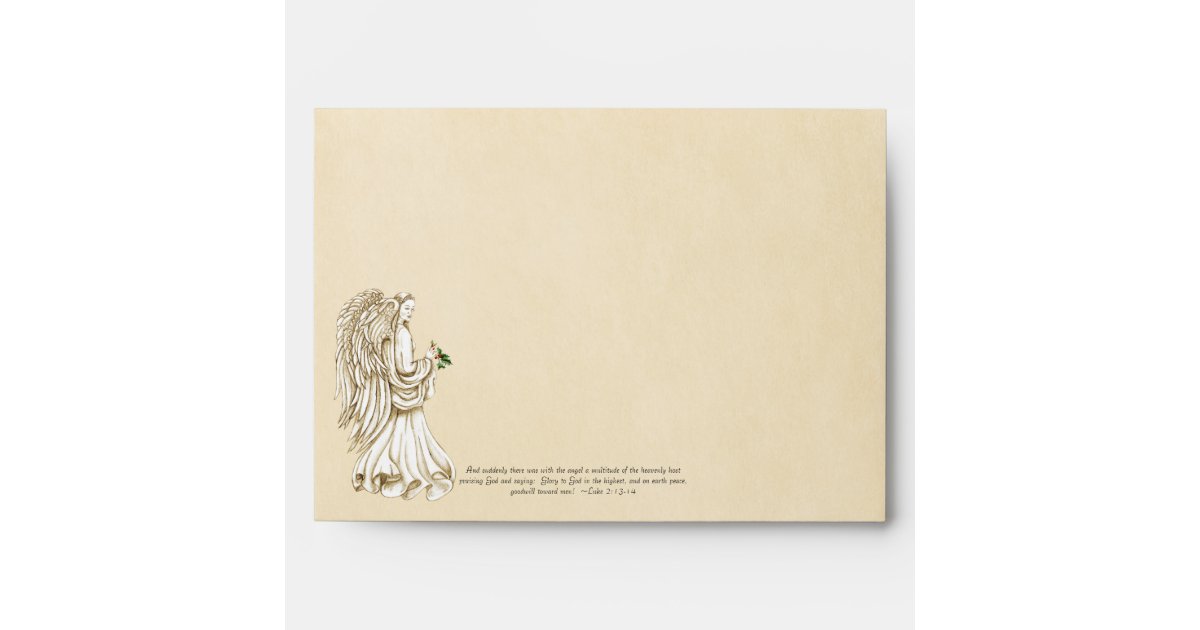 Christmas Angel Religious Holiday Envelope | Zazzle