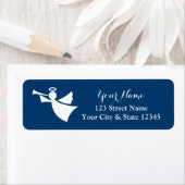 Christmas angel return address labels | Zazzle