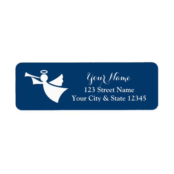 Christmas angel return address labels | Zazzle