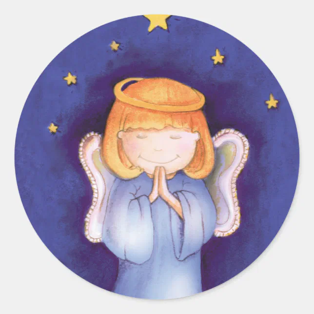 Christmas angel sticker | Zazzle