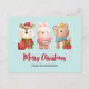 Christmas Animals in Festive Gear Holiday Postcard | Zazzle