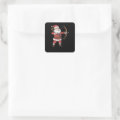 Christmas Archery Arrow Bow Hunting Santa Clause Square Sticker | Zazzle