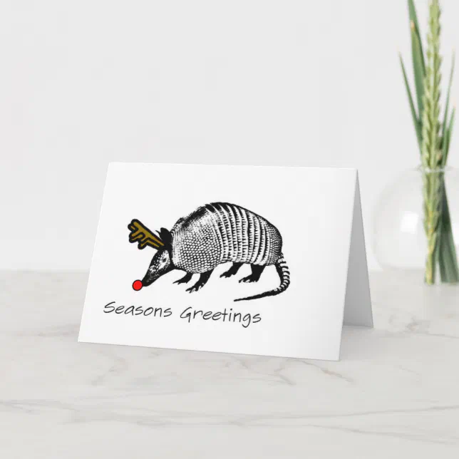 Christmas Armadillo Holiday Card | Zazzle